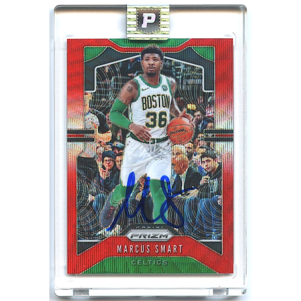 Marcus Smart Signed 2019-20 Panini Prizm Prizms Red Wave #41 (PA ...