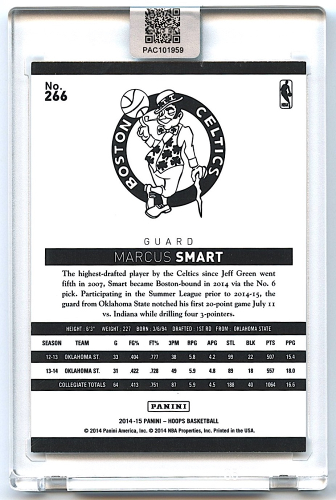 Marcus Smart Signed 2014-15 Hoops #266 RC (PA Encapsulated) | Pristine ...
