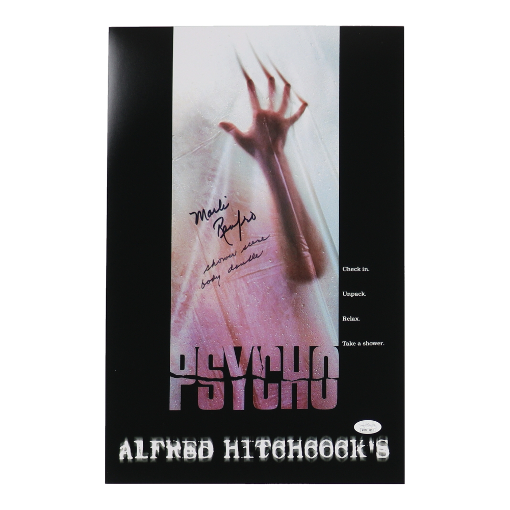 Marli Renfro Signed "Psycho" 11x17 Photo Inscribed "Shower Scene Body ...