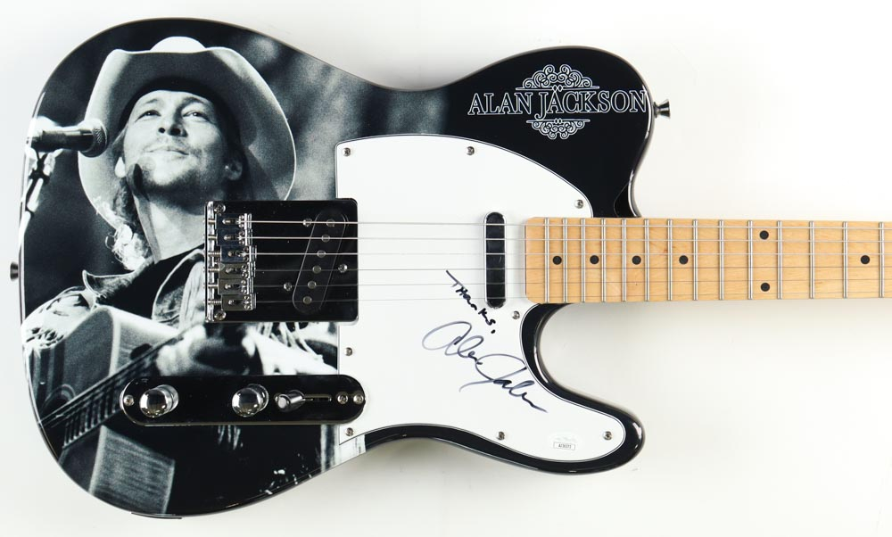 Alan Jackson Signed Full-Size Electric Guitar Inscribed "Thanks" (JSA ...