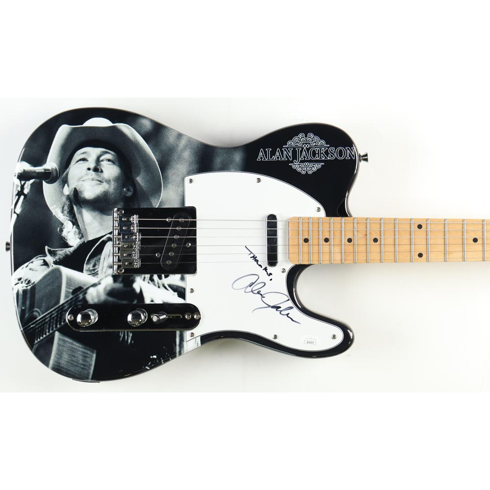 Alan Jackson Signed Full-Size Electric Guitar Inscribed "Thanks" (JSA ...