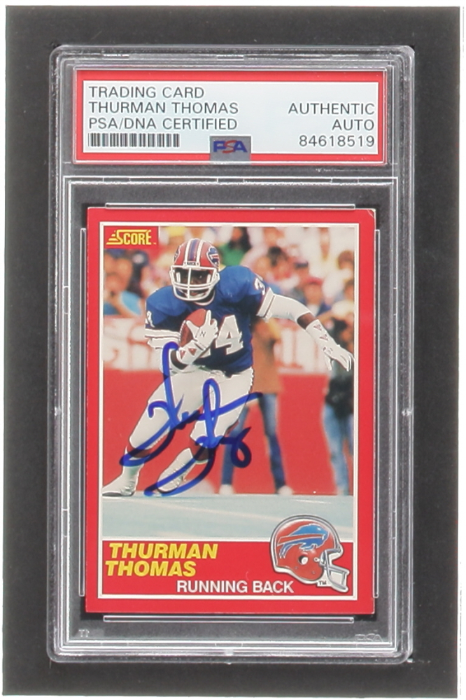 Thurman Thomas Signed 1989 Score #211 RC (PSA) | Pristine Auction