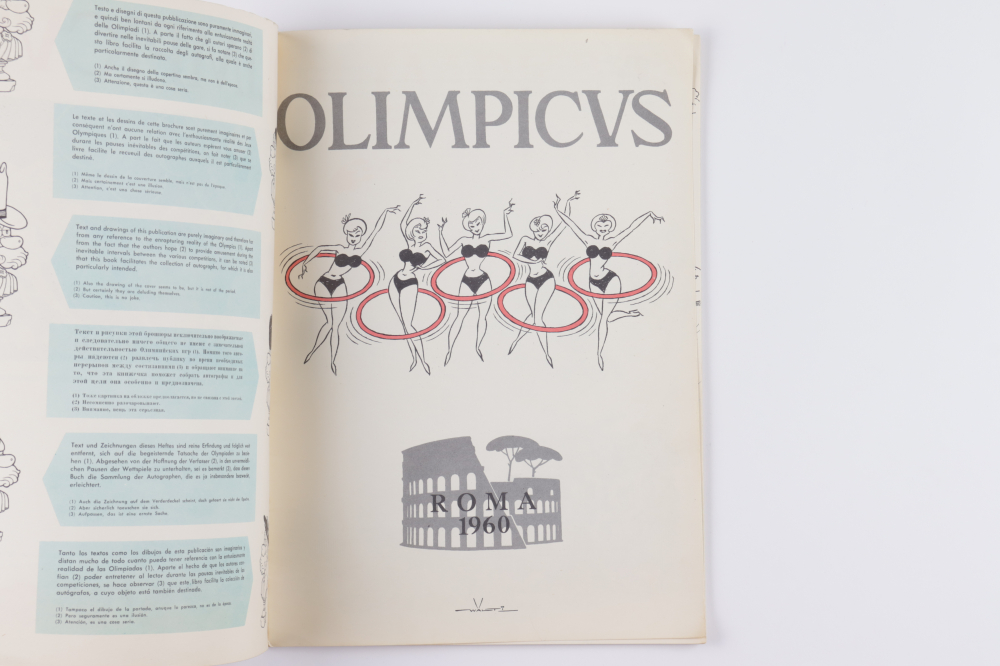 Original 1960 Rome Olympics Spectator Guide | Pristine Auction