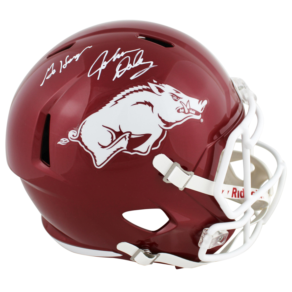 John Daly Signed Arkansas Razorbacks Full-Size Speed Helmet Inscribed ...