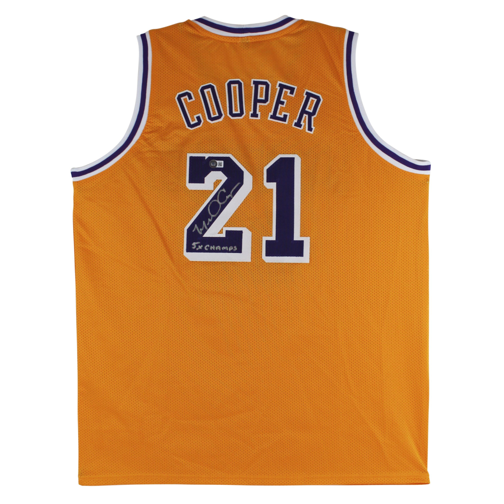 Michael Cooper Signed Jersey Inscribed "5X Champs" (Beckett) | Pristine ...
