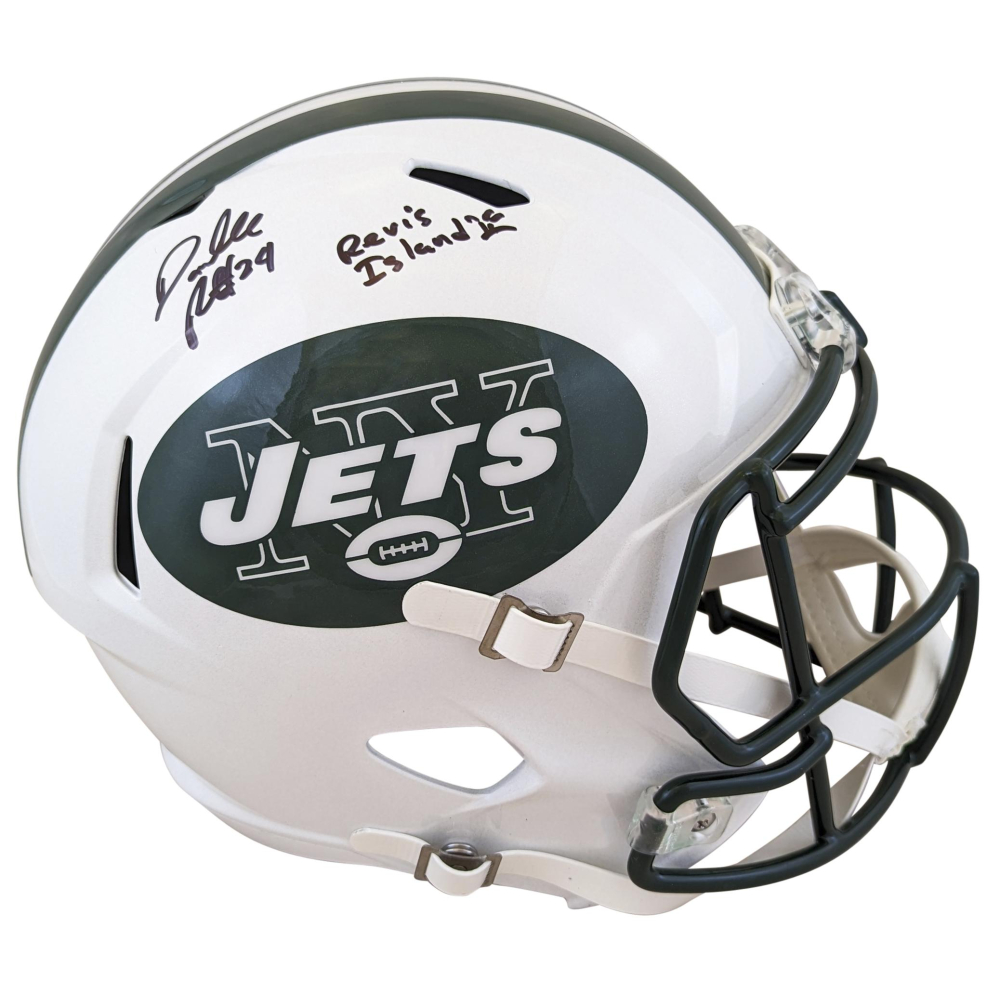 Darelle Revis Signed Jets Full-Size 98-18 Throwback Speed Helmet ...