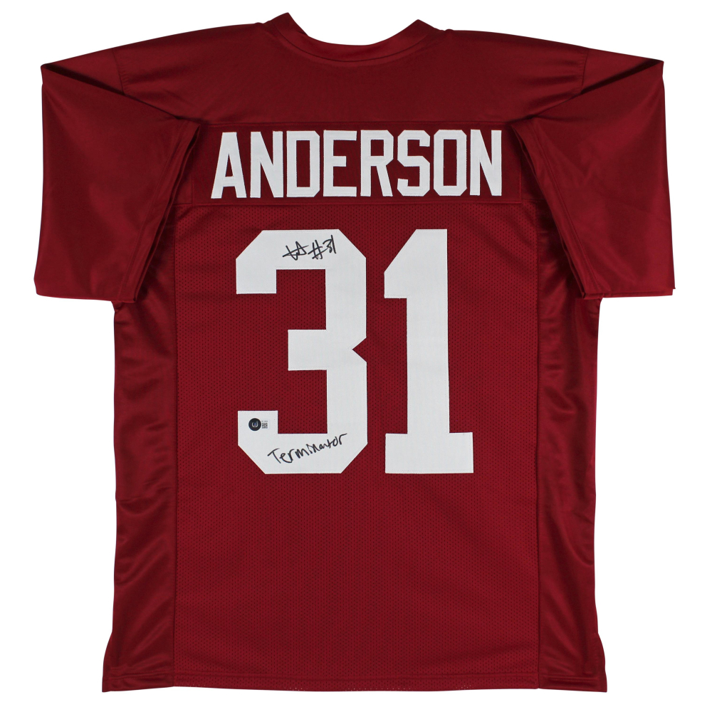 Will Anderson Signed Jersey Inscribed "Terminator" (Beckett) | Pristine ...