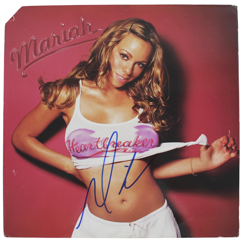Mariah Carey Signed "Heartbreaker" Vinyl Record Album Insert (Beckett) | Pristine Auction