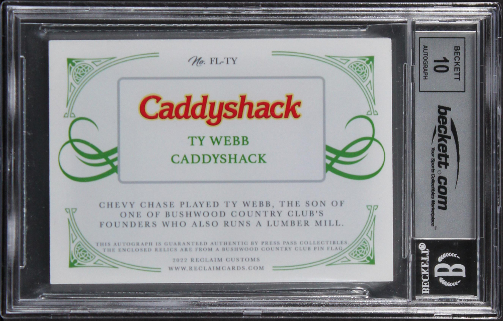 Chevy Chase Signed "Caddyshack" Green Custom Patch Trading Card 1/5 ...