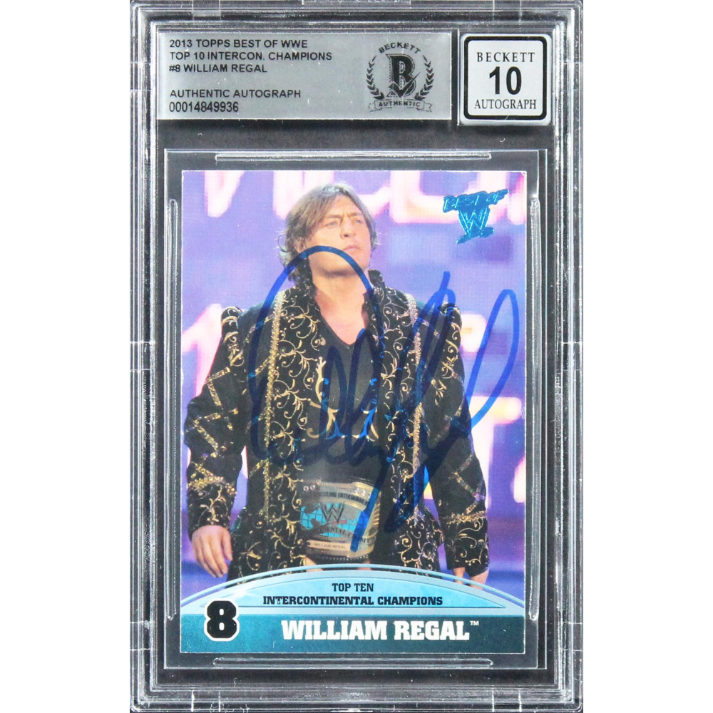 William Regal Signed 2013 Topps Best Of WWE Top 10 Intercontinental ...