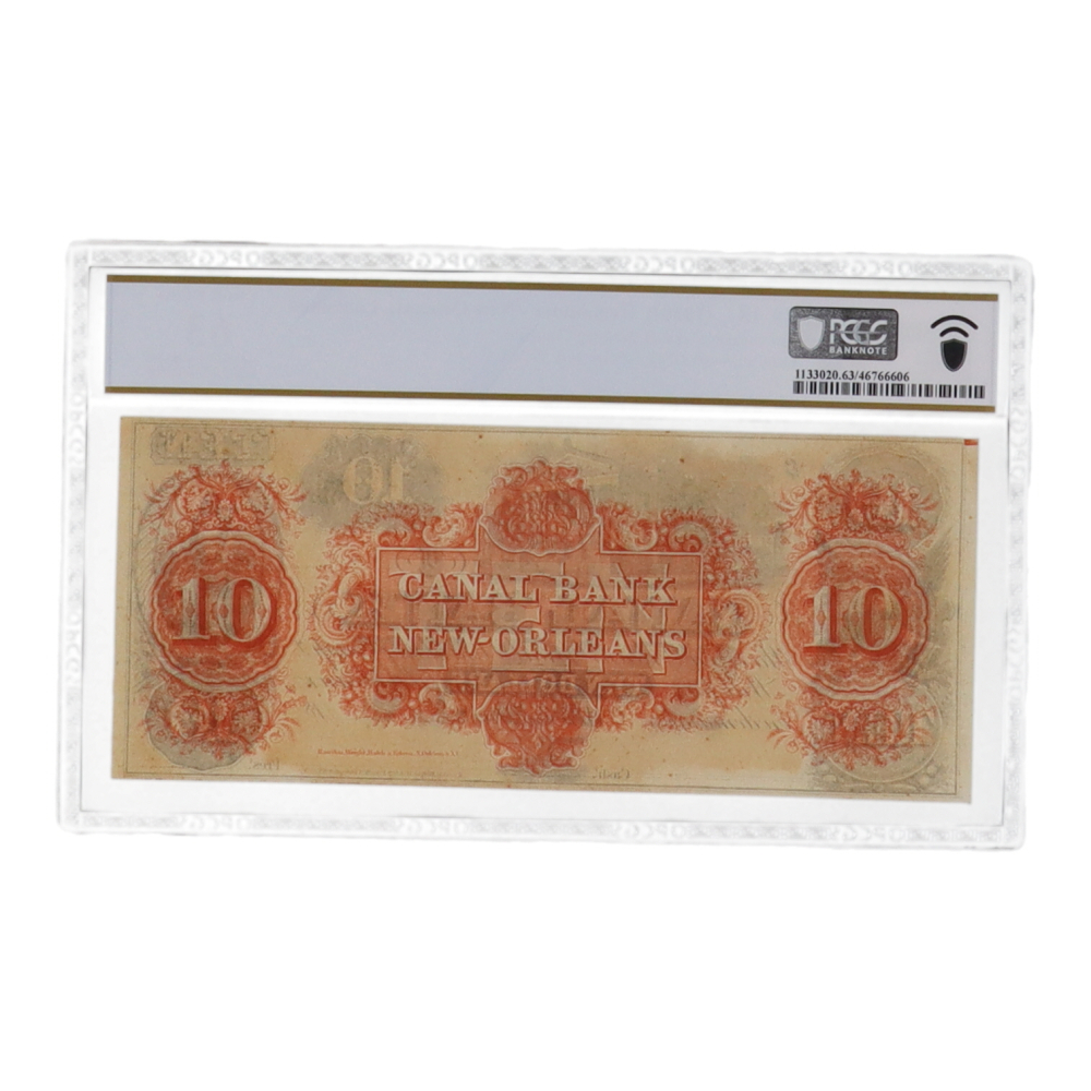 1850's $10 Ten Dollar New Orleans Canal & Banking Company Banknote ...