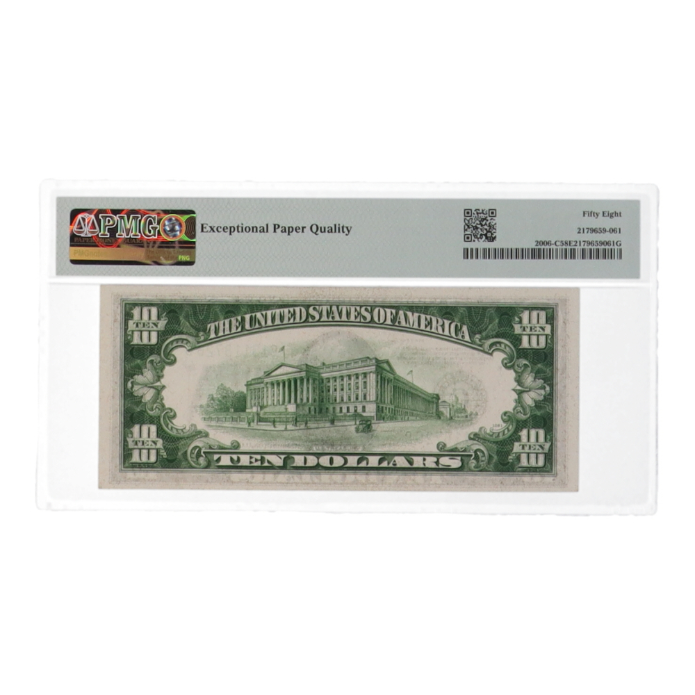 1934-A $10 Ten Dollar Federal Reserve Banknote Philadelphia (PMG Choice ...