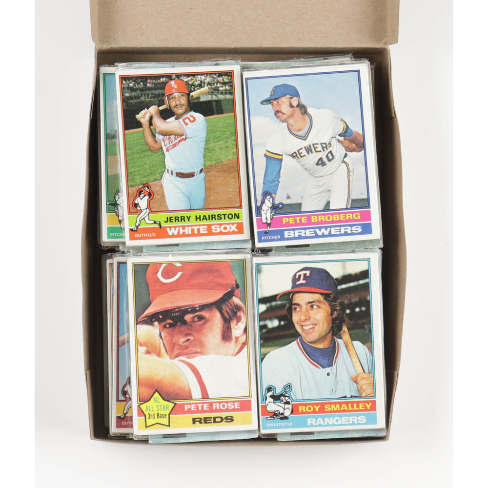 1976 Topps Baseball Cello Fun Pack Vending Box With (20) Packs