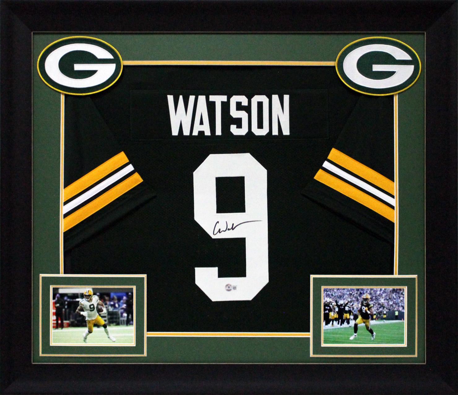 Christian Watson Signed Custom Framed Jersey Display (Beckett ...