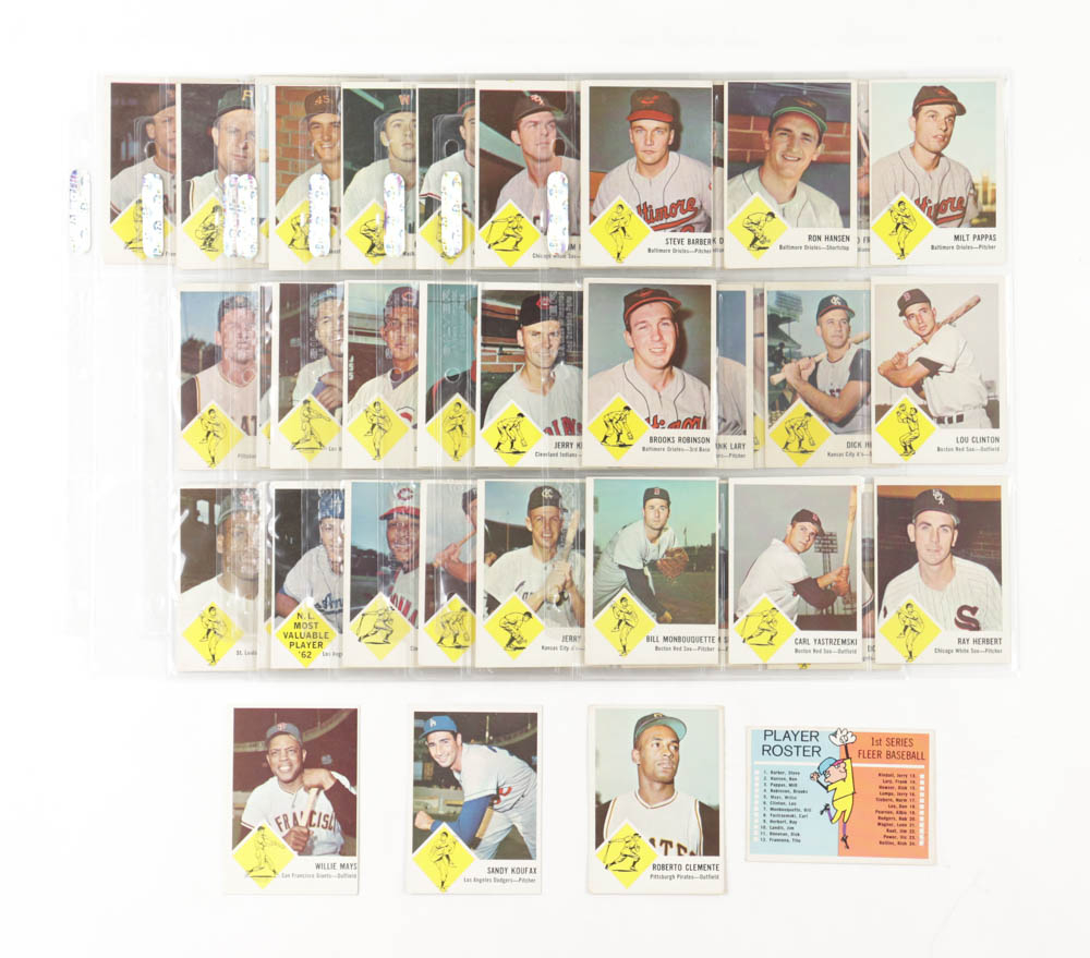 1963 Fleer Baseball Complete Set Of (67) Cards With Checklist #nno Sp