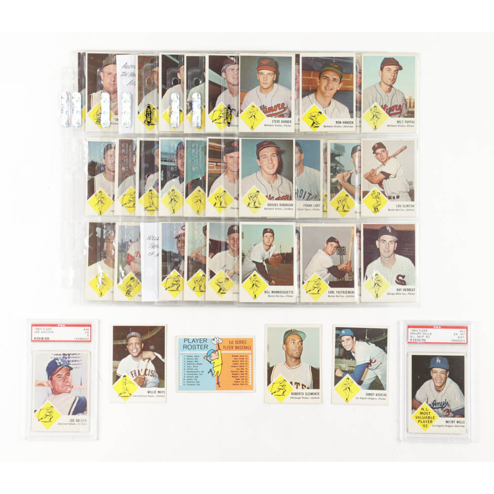 1963 Fleer Baseball Complete Set of (67) Cards with Checklist #NNO SP ...