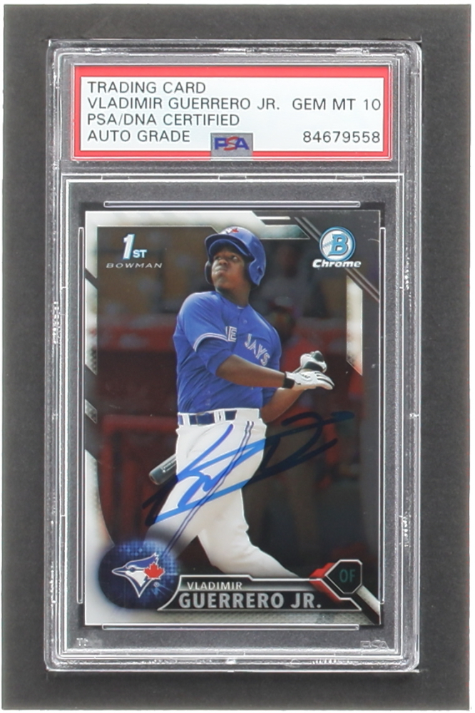 Vladimir Guerrero Jr. Signed 2016 Bowman Chrome Prospects #BCP55 RC ...