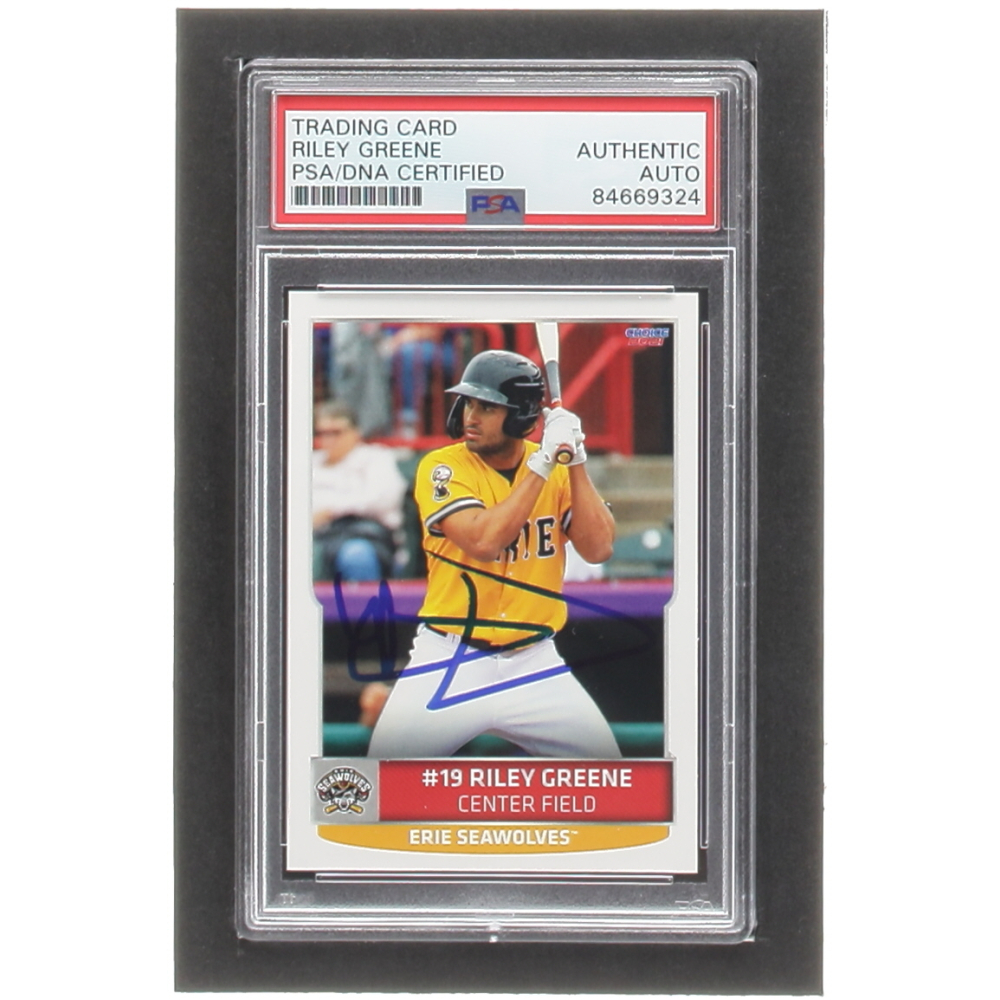 Riley Greene Signed 2021 Erie Seawolves Choice #6 RC (PSA) | Pristine ...