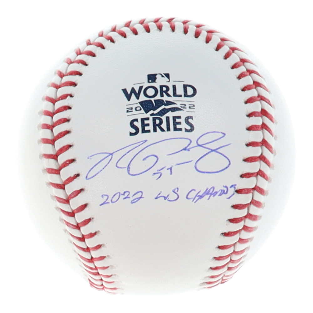 Ryan Pressly Signed 2022 World Series Logo Baseball Inscribed "2022 WS ...