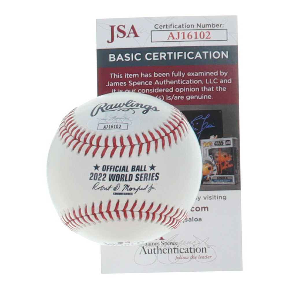Ryan Pressly Signed 2022 World Series Logo Baseball Inscribed "2022 WS ...
