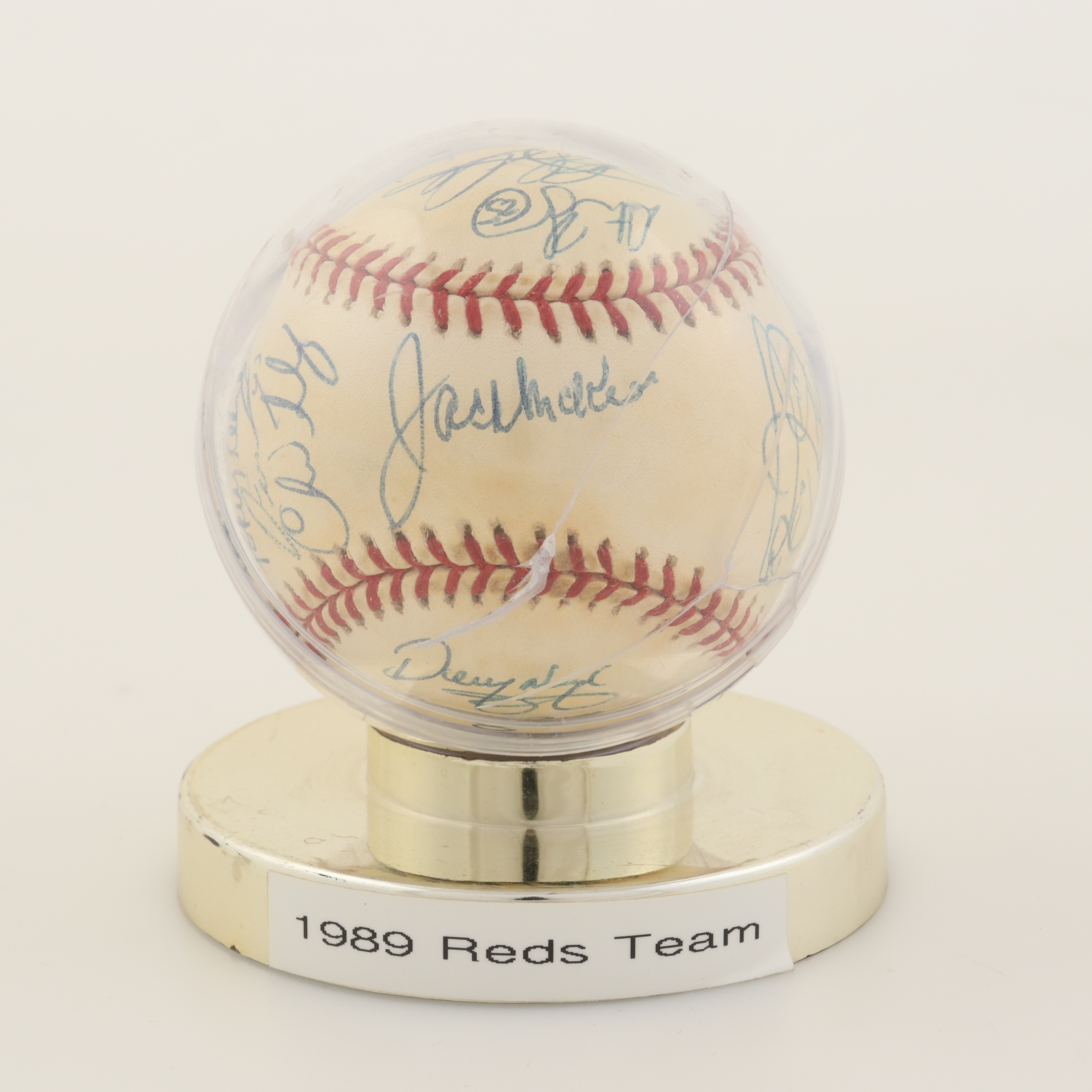 1987 Reds ONL Baseball Signed by (29) with Tony Perez, Pete Rose, Eric ...