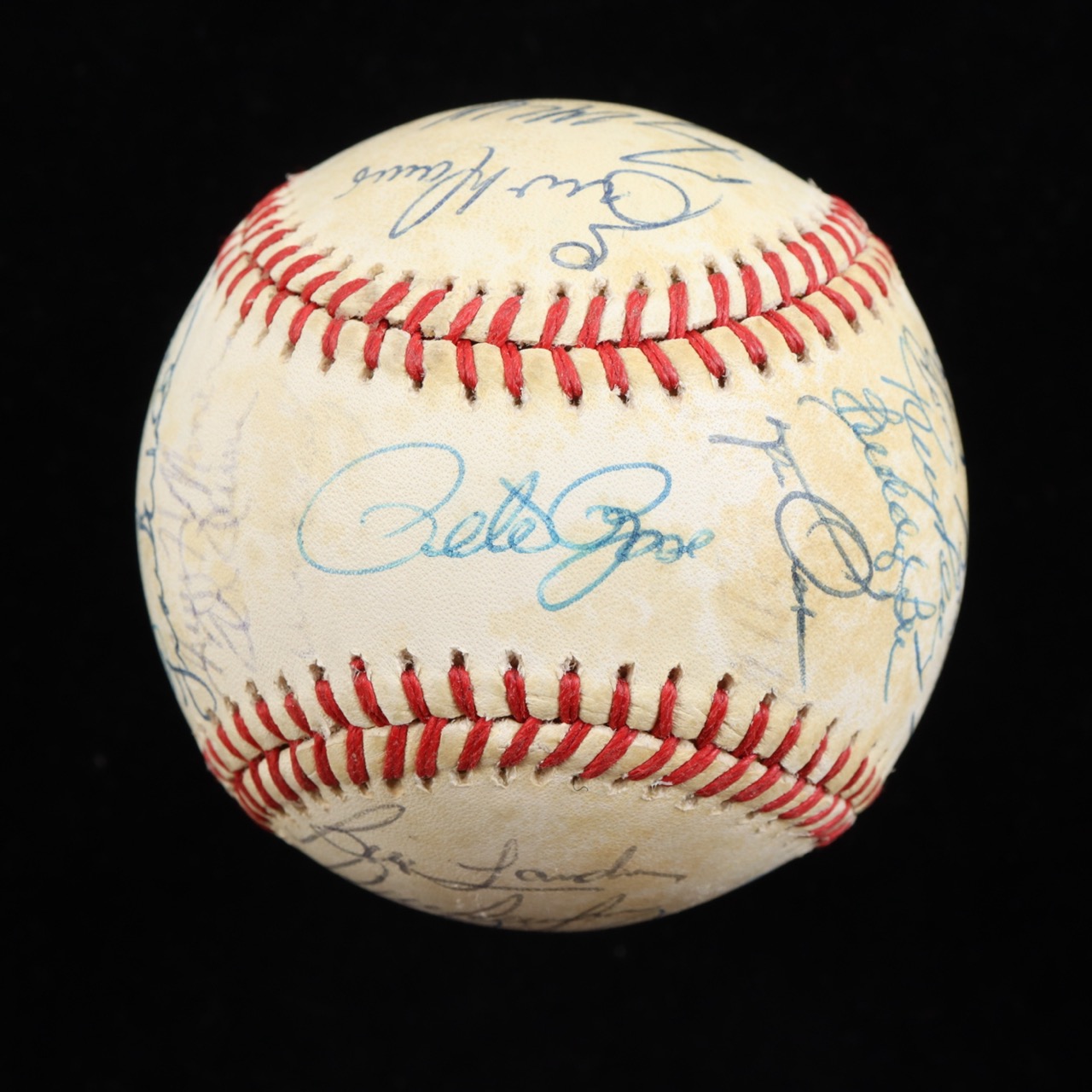 1987 Reds ONL Baseball Signed by (29) with Tony Perez, Pete Rose, Eric ...