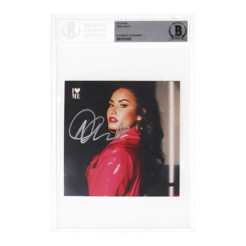 Demi Lovato Signed "I Love Me" 5x5 CD Album Cover (Beckett) | Pristine ...