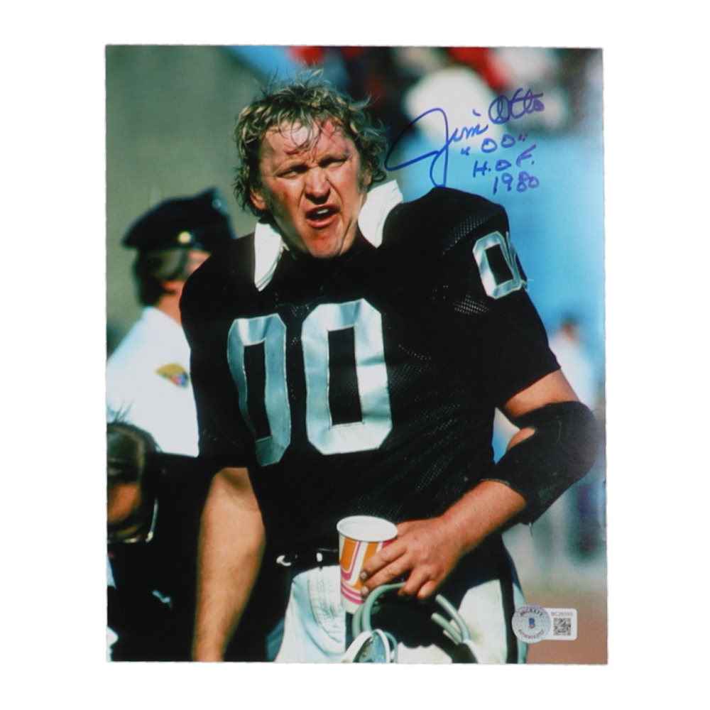 Jim Otto Signed Raiders 8x10 Photo Inscribed "H.O.F. 1980" (Beckett ...