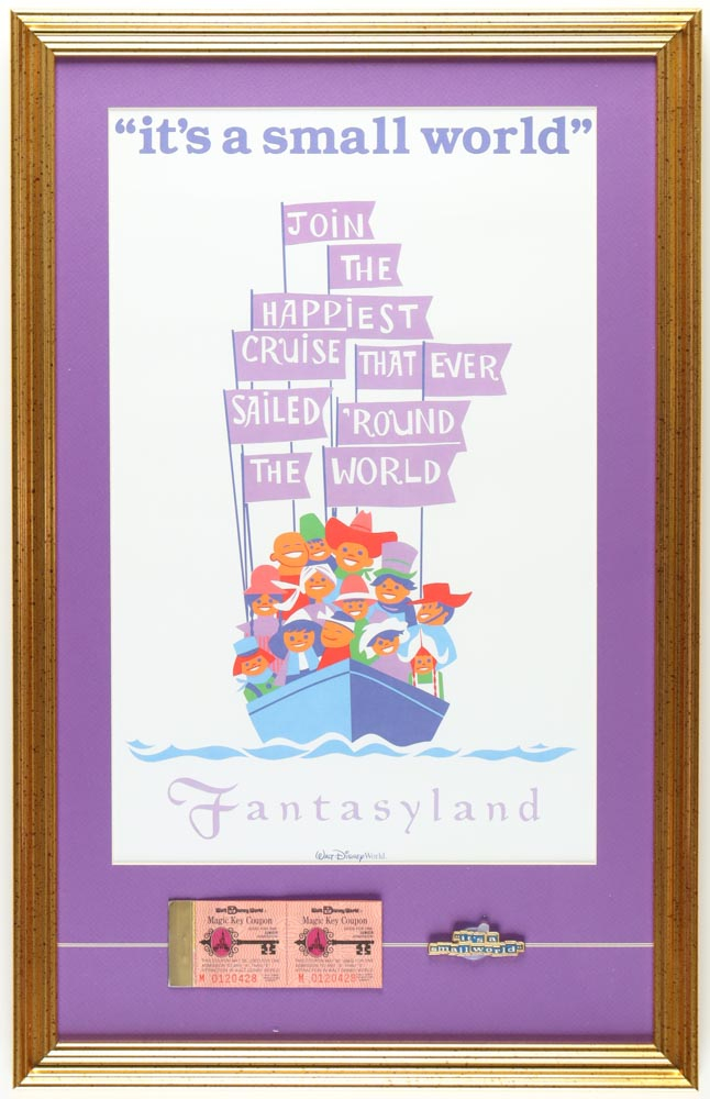Walt Disney World "Its A Small World" Custom Framed Print Display with ...