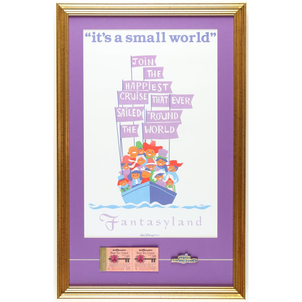 Walt Disney World "Its A Small World" Custom Framed Print Display with ...