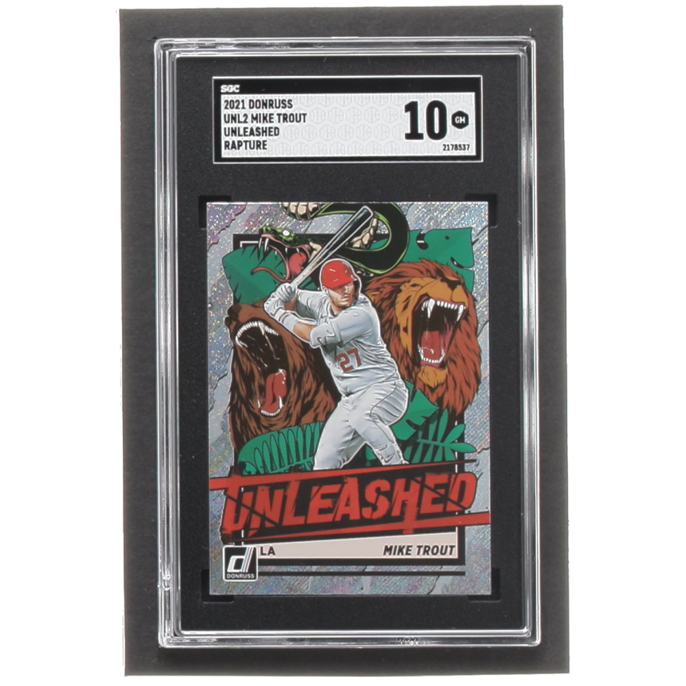 Mike Trout 2021 Donruss Unleashed Rapture #2 (SGC 10) | Pristine Auction