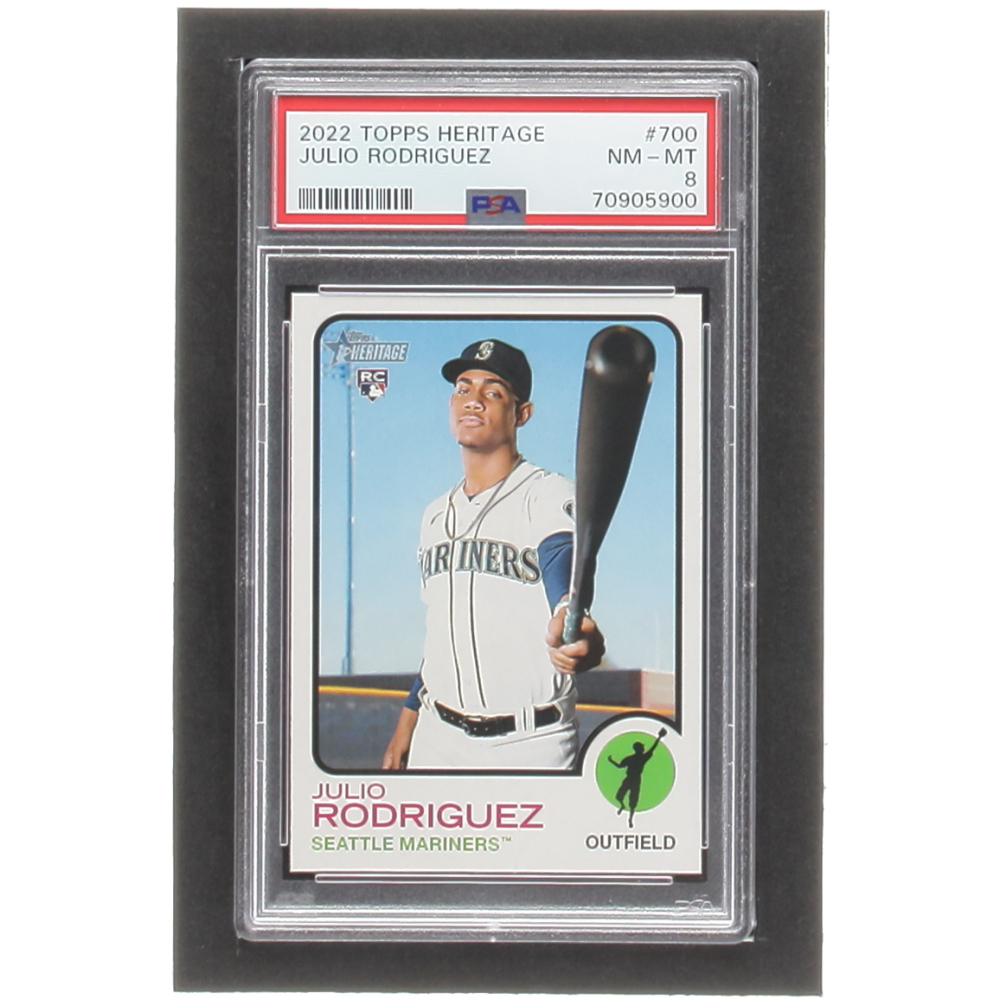 Julio Rodriguez 2022 Topps Heritage #700 RC (PSA 8) | Pristine Auction