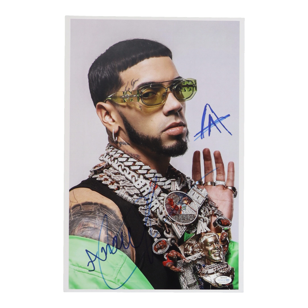 Anuel AA Signed 11x17 Photo (ACOA) | Pristine Auction