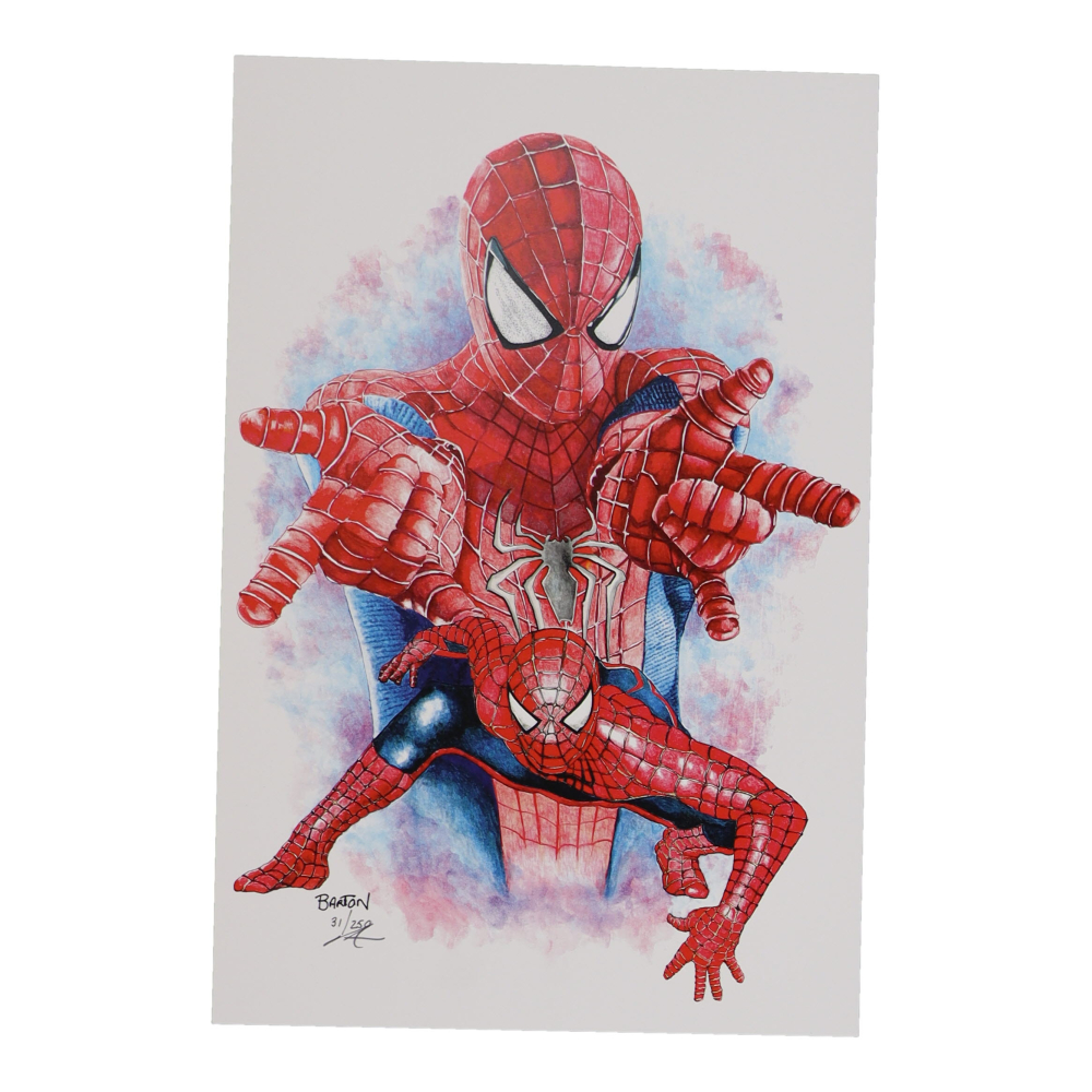 Spider-Man - Brian Barton Signed LE 12x18 Lithograph #/250 (PA ...