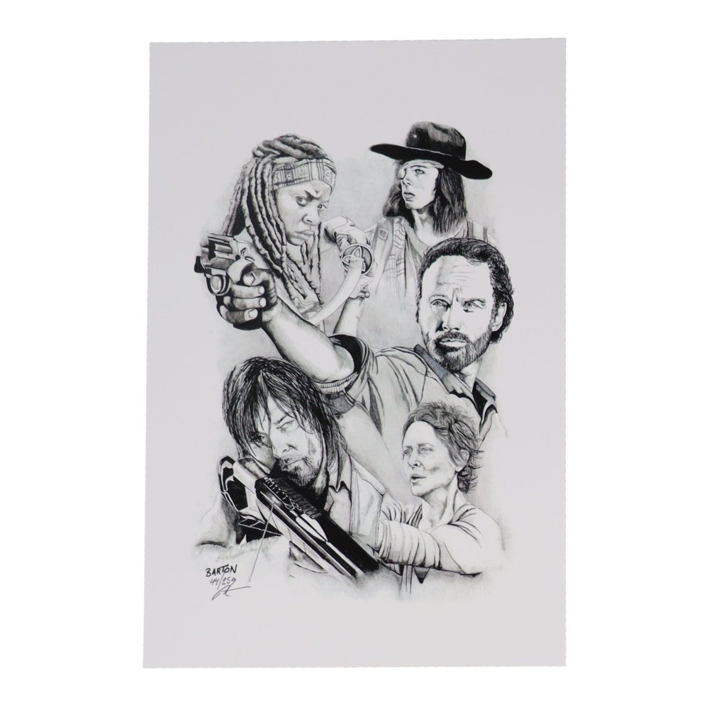 The Walking Dead - Brian Barton Signed LE 12x18 Lithograph #/250 (PA ...