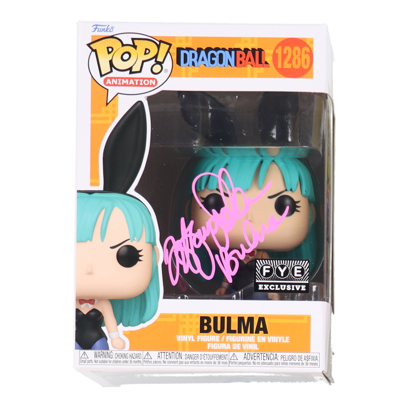 Tiffany Vollmer Signed "Dragon Ball" #1286 Bulma Funko Pop! Vinyl ...