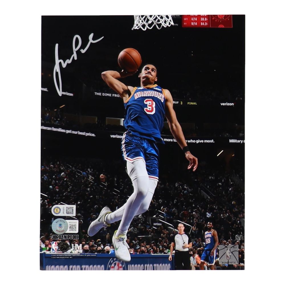 Jordan Poole Signed Warriors 8x10 Photo (Poole & Beckett) | Pristine ...