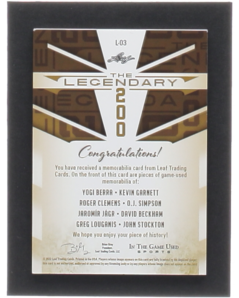 2022 Leaf ITG Used Sports The Legendary 200 Silver Sparkle #L03 #2/25 ...