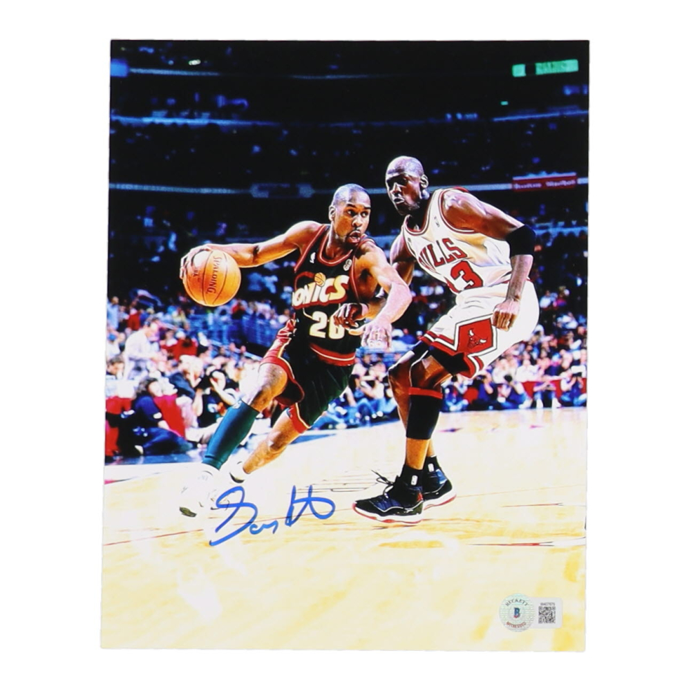 Gary Payton Signed SuperSonics 8x10 Photo (Beckett) | Pristine Auction