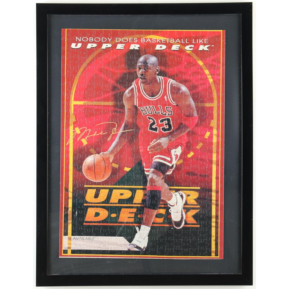Michael Jordan Bulls Custom Framed 1996 Upper Deck Puzzle Display ...