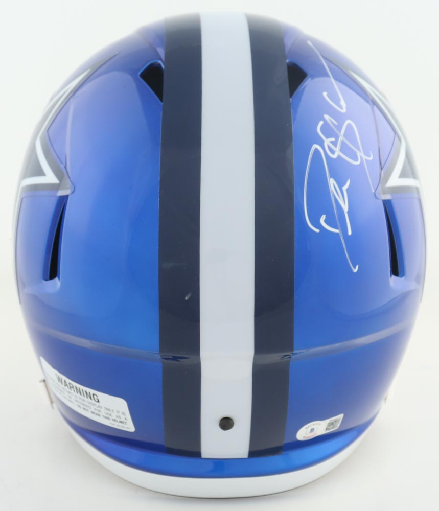 Deion Sanders Signed Cowboys Full-Size Flash Alternate Speed Helmet ...