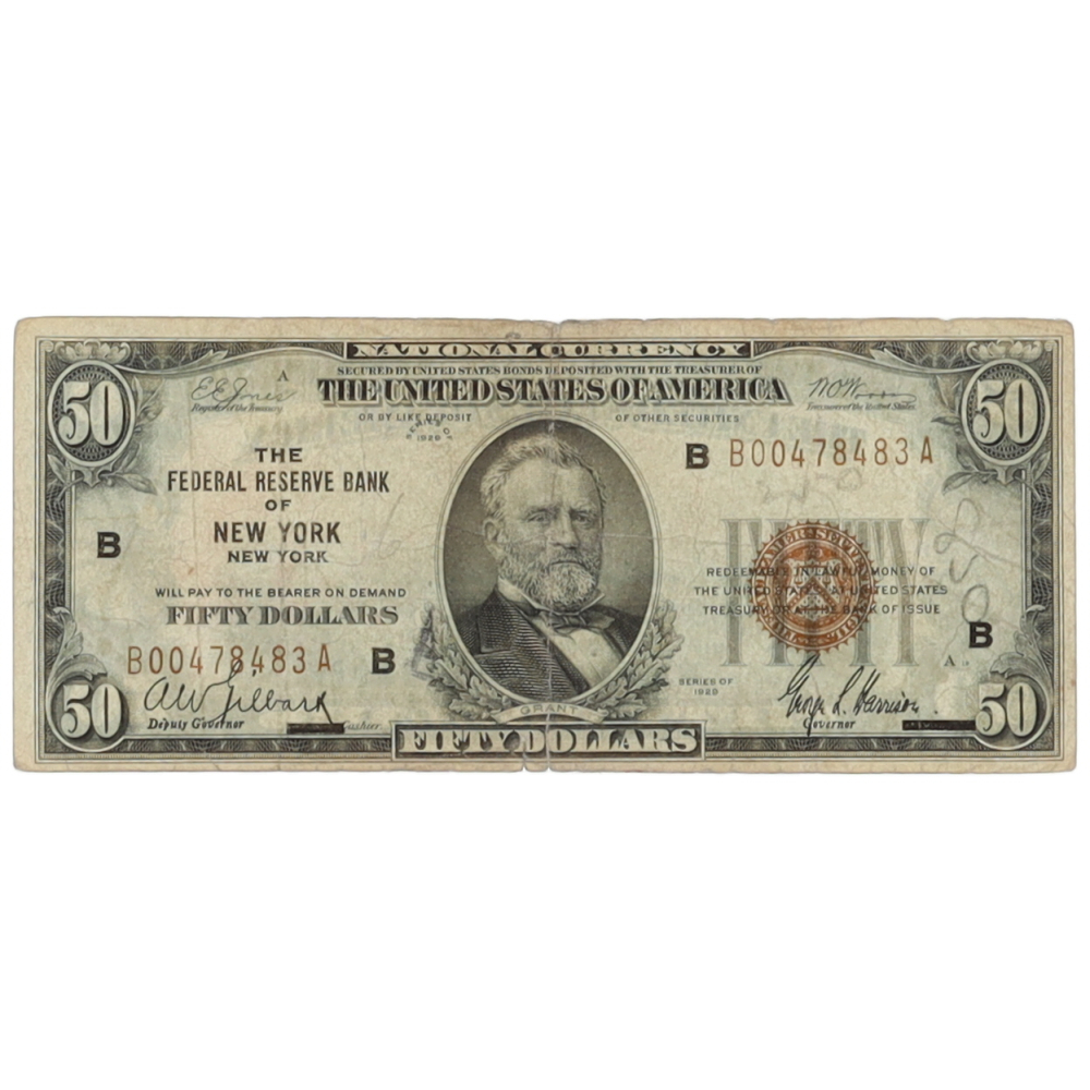 1929 $50 One Dollar U.S. Bank Note | Pristine Auction