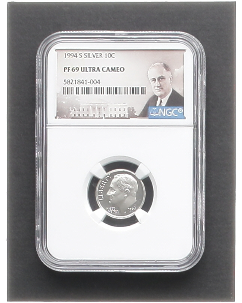 1994-S Roosevelt Dime - Franklin D. Roosevelt Label (NGC PF69 Ultra ...