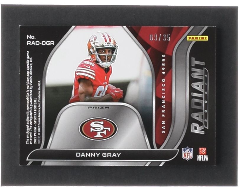 Danny Gray 2022 Panini Spectra Radiant Rookie Patch Signatures Neon ...