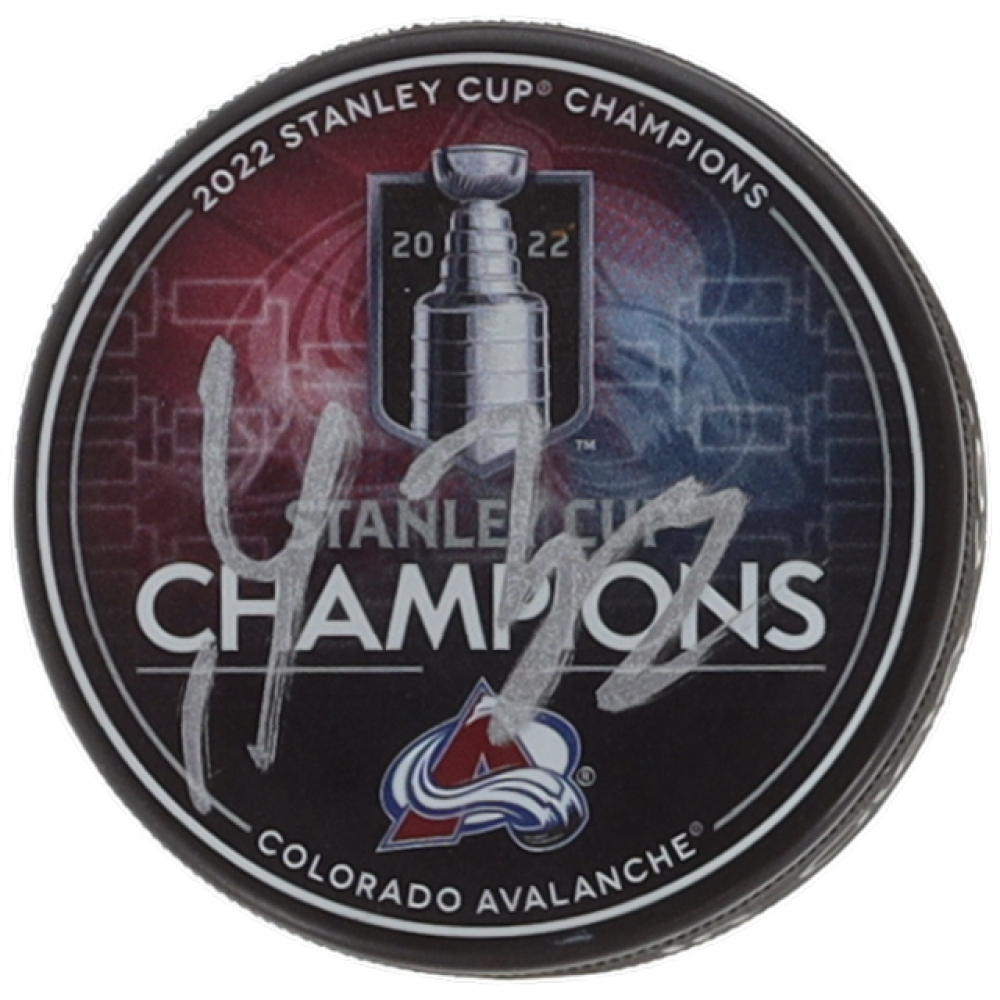 Mikko Rantanen Signed 2022 Stanley Cup Champions Avalanche Logo Hockey ...