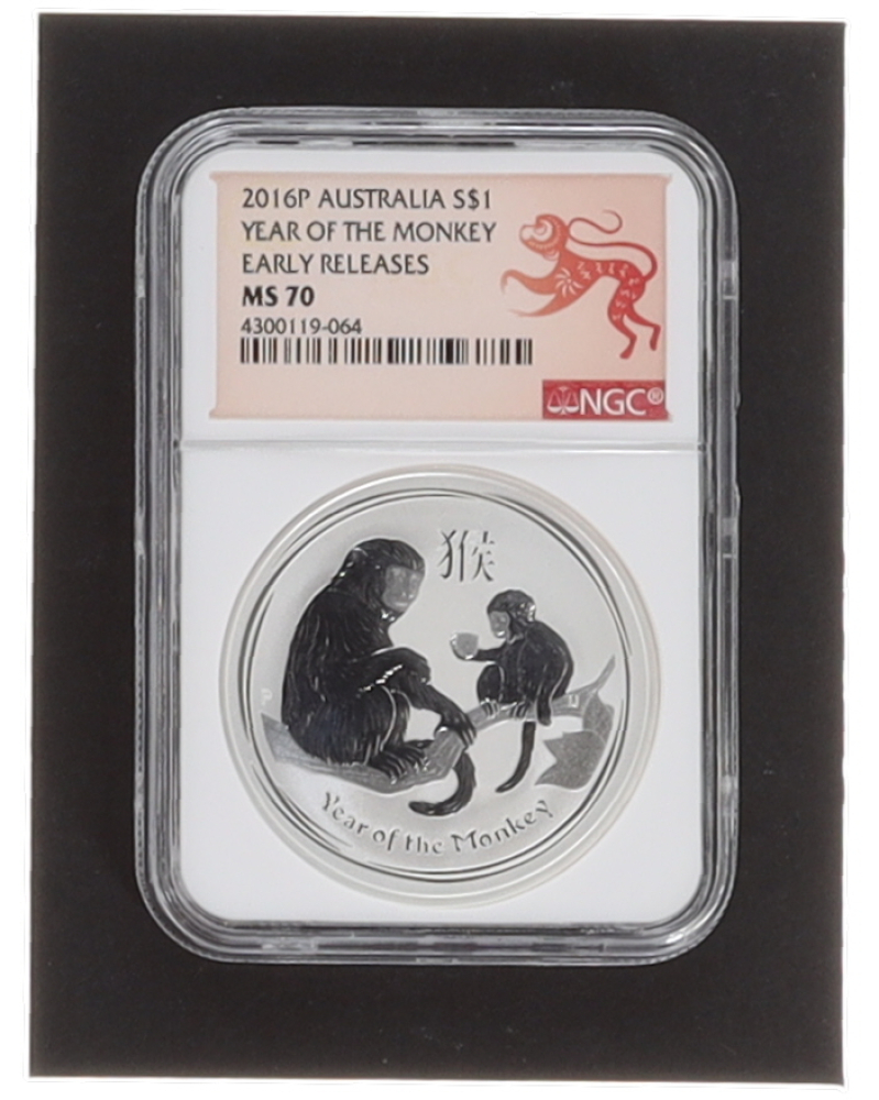 2016-P Year of the Monkey Australia S One Dollar Coin Early Releases ...