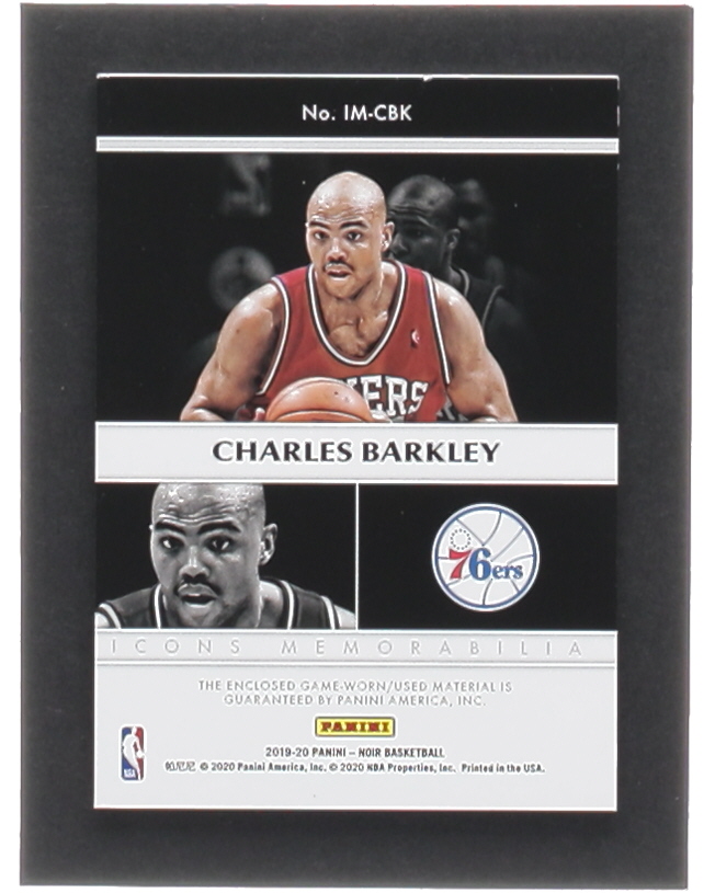 Charles Barkley 2019-20 Panini Noir Icons Memorabilia #6 #31/99 ...