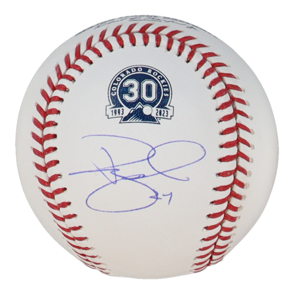 Ryan McMahon Signed Rockies 30th Anniversary Logo Baseball (JSA ...
