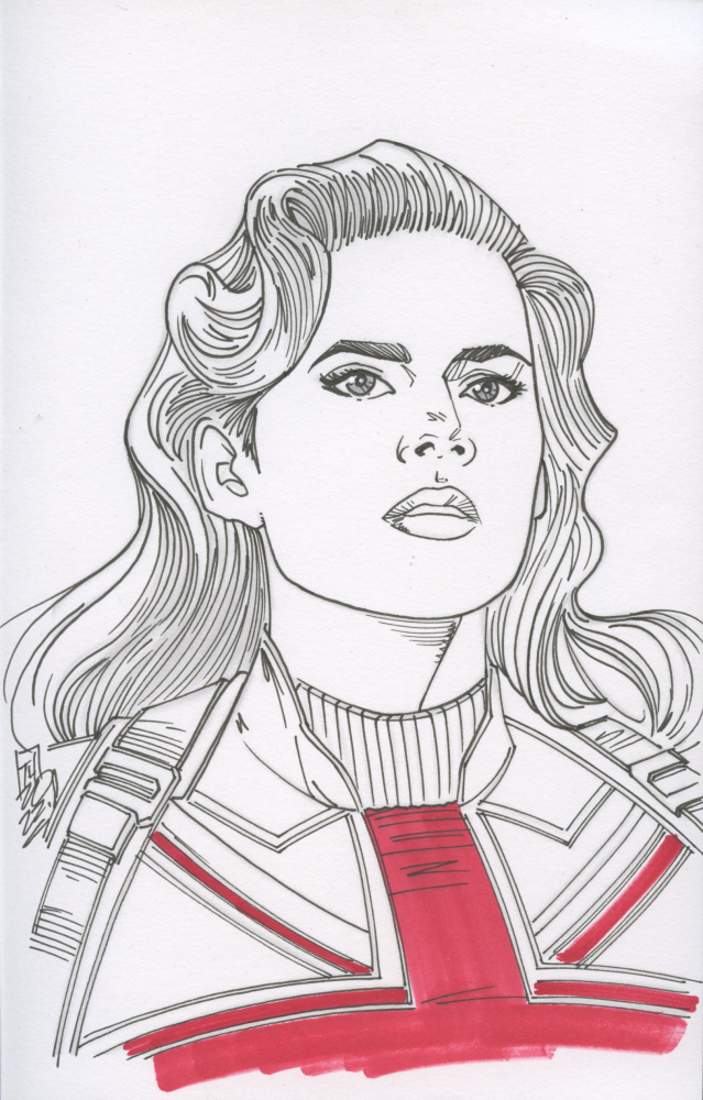 Captain Carter | Marvel - Signed ORIGINAL Drawing by Tom Hodges (1/1 ...