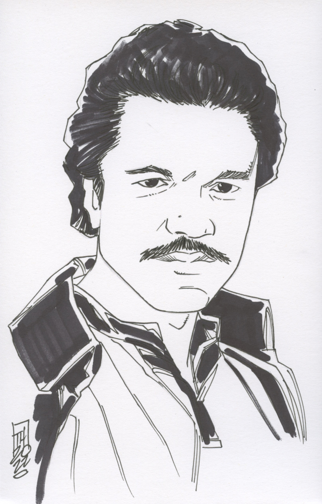 Lando Calrissian | Star Wars - Signed ORIGINAL Drawing by Tom Hodges (1 ...